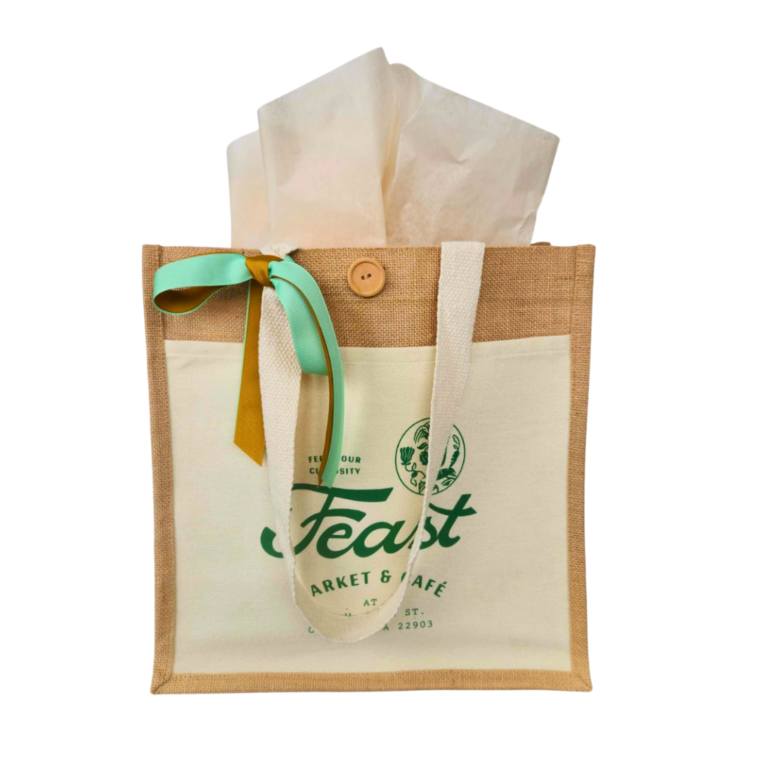Feast Burlap Tote Bag | Feast Market & Cafe