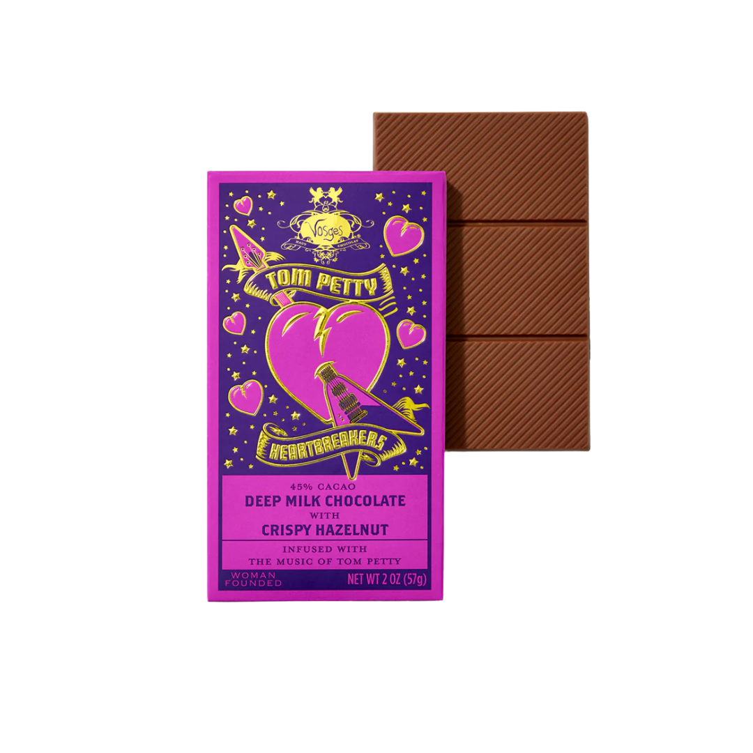 Vosges Tom Petty Milk Chocolate Bar w/ Hazelnut | Feast
